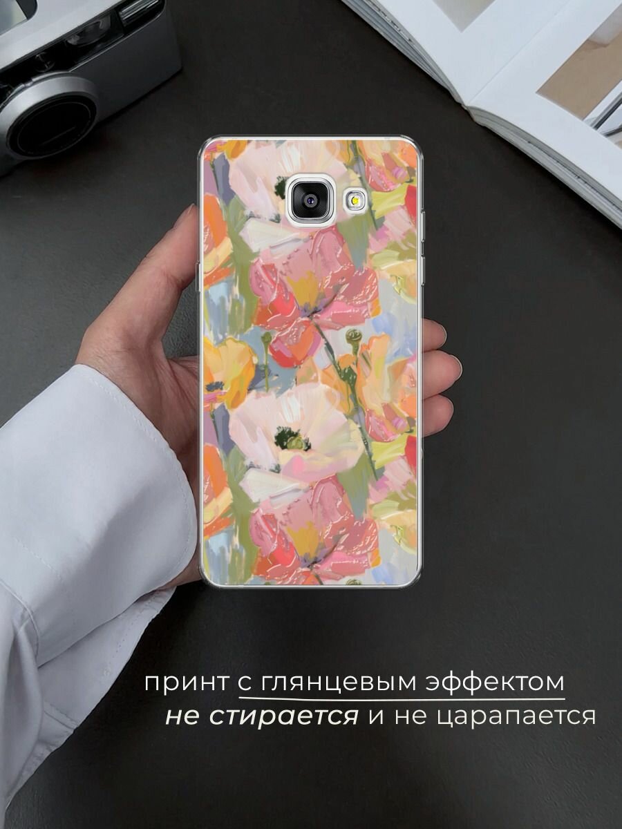 Чехол на Samsung Galaxy A5 2016 / Самсунг Галакси А5 2016 с принтом "Акварельные анемоны" — фото 1