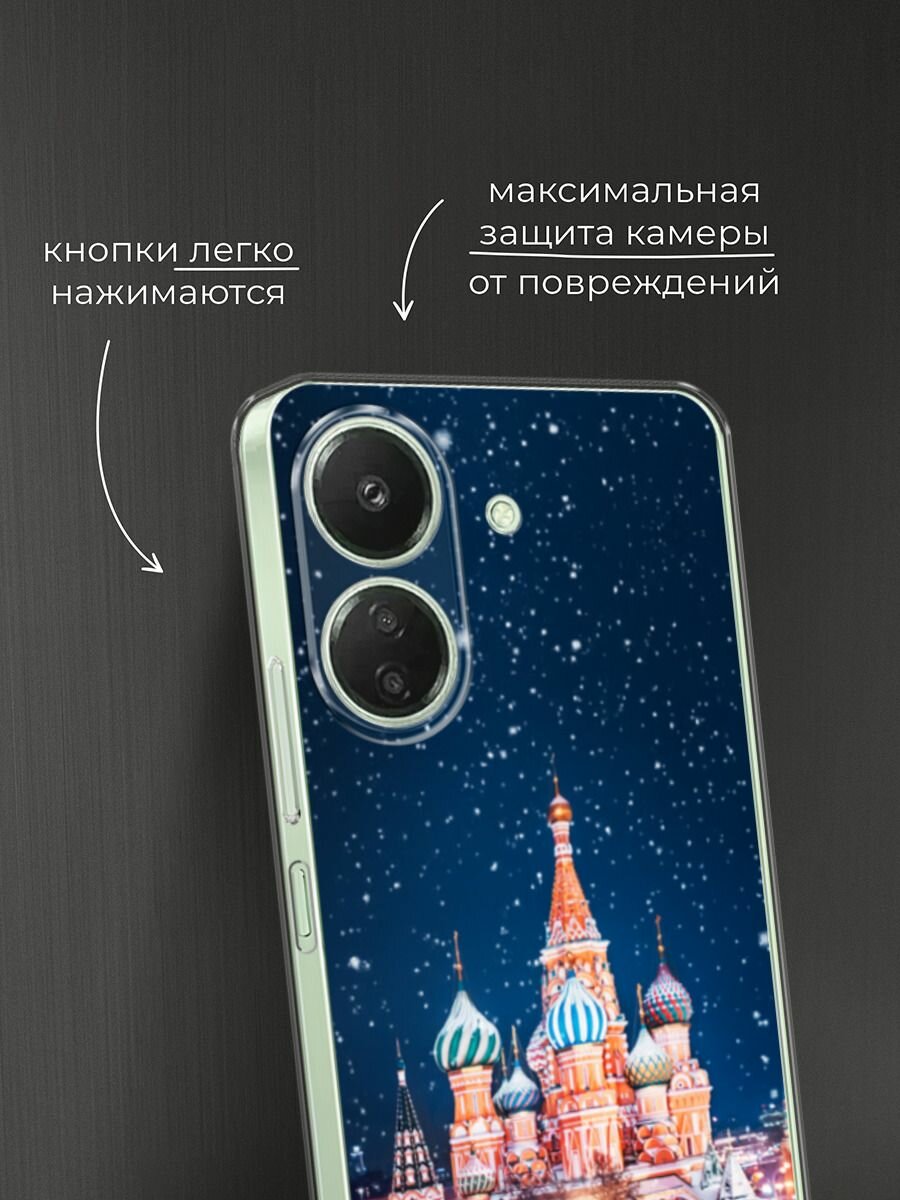 Чехол на Xiaomi Redmi 13C/Poco C65 / Сяоми Редми 13C/Поко С65 с принтом "Москва 1" — фото 1