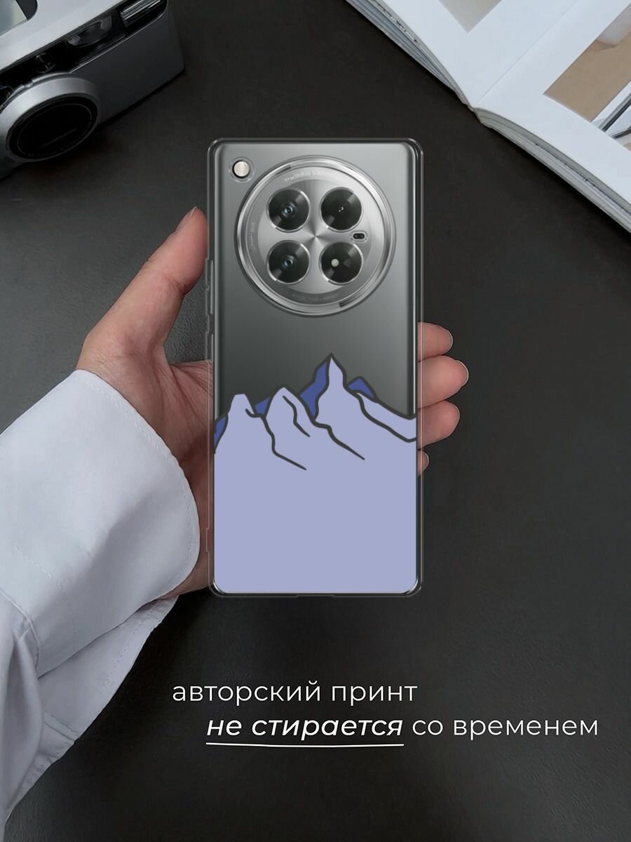 Чехол на Infinix Zero 40 5G / Инфиникс Зеро 40 5G с принтом "Гора", прозрачный — фото 1