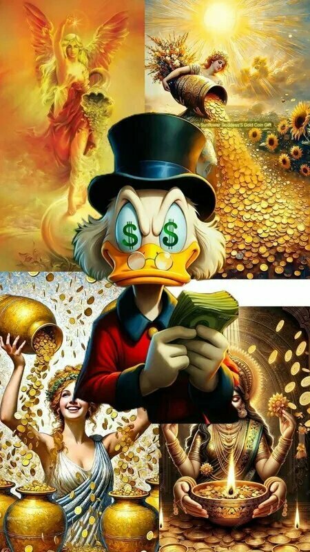 Алмазная мозаика для взрослых и детей: 40х50 см без подрамника "Скрудж Макдак, Дональд Дак"/алмазная вышивка/декоративный подарок