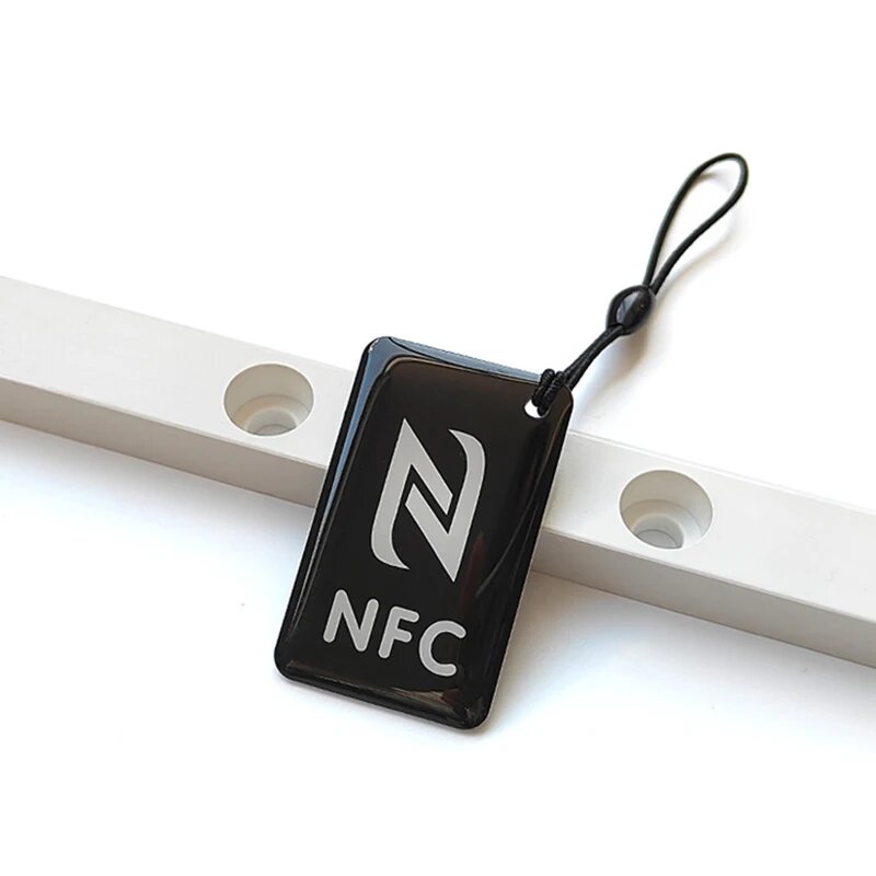 NFC брелок черный Ntag213 10 шт.