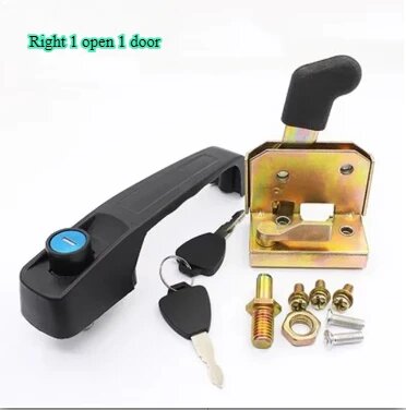 Вилочный погрузчик, трактор и тяжелое оборудование, металлический замок, дверная ручка, тип 502, универсальный, 1 set Right-1