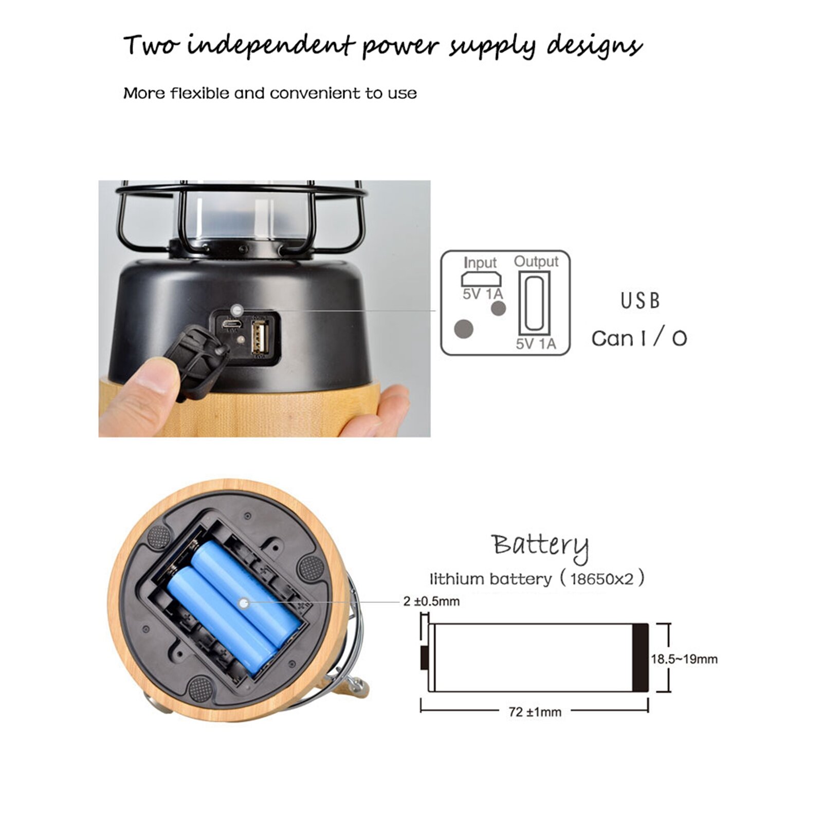 LED Camping Lantern Portable Handheld Emergency Light Retro Metal Outdoor Tent
