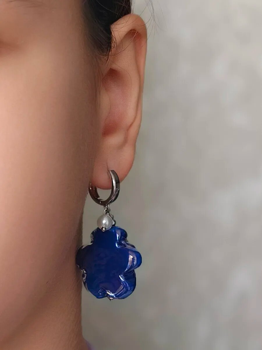 Серьги, муранское стекло, стекло