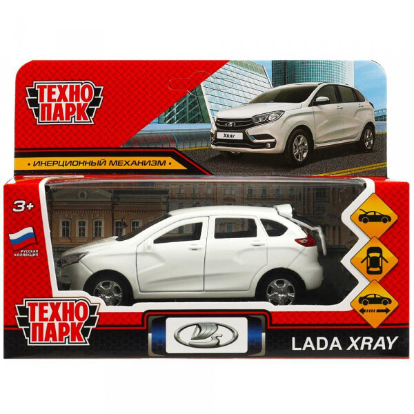 LADA XRAY Машина металлическая 12 см Белый, Технопарк