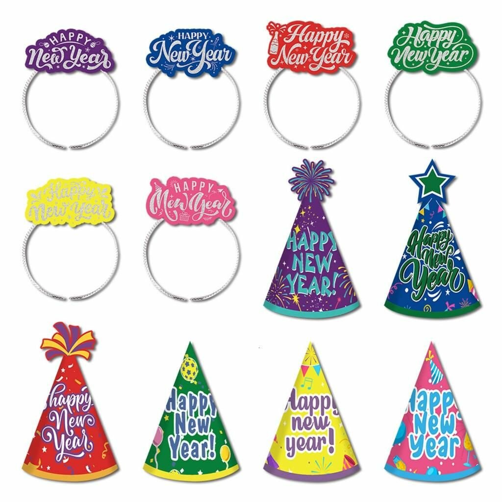 Праздничная повязка на голову 2026 года, Бумажная шляпа Для празднования в помещении и на открытом воздухе