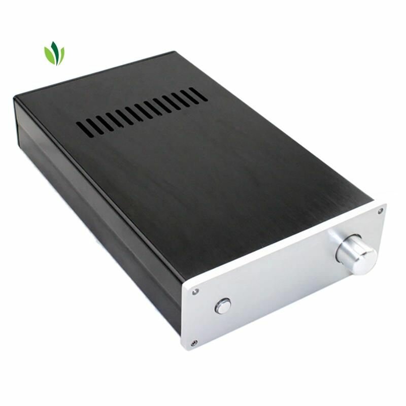 (Q R ) Корпус усилителя, LM3886 Полностью алюминиевый корпус усилителя звука DIY с розеткой питания