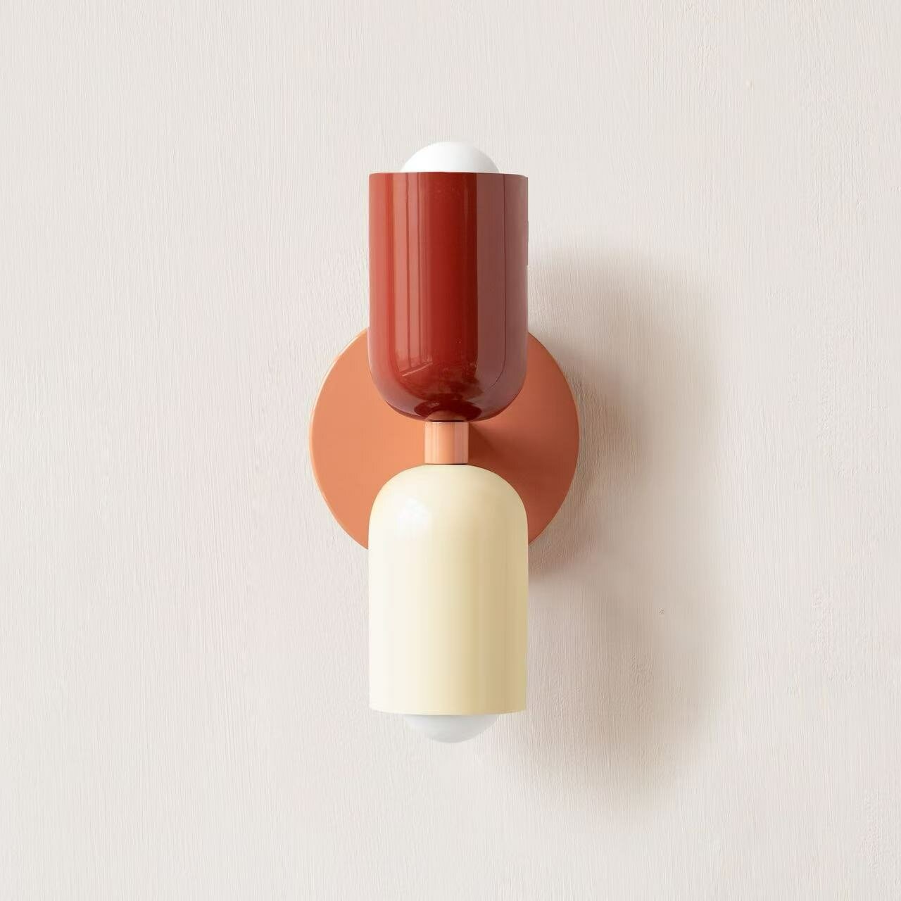 Настенный светильник BANMENG, двойная головка, Тёплый белый (2700-3500 K), Beige, Белый