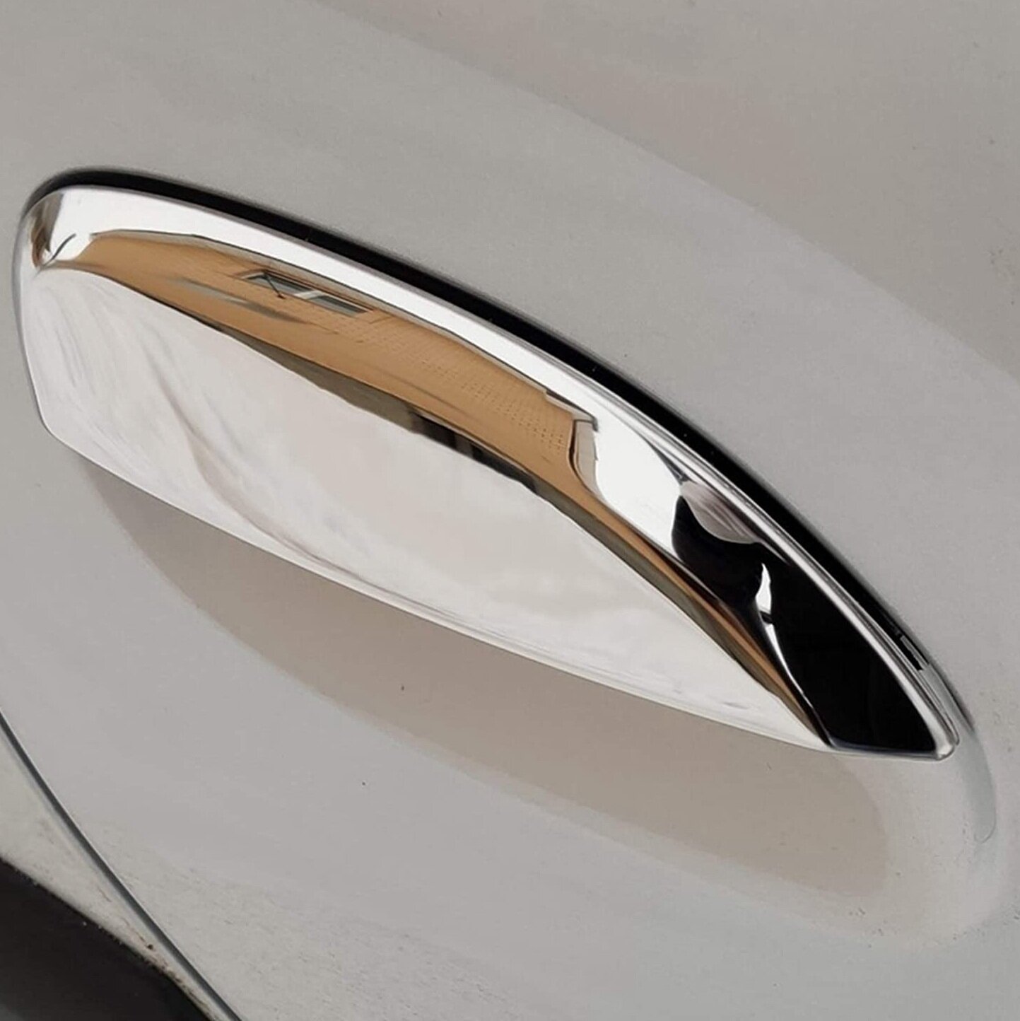 Накладки на дверные ручки Renault Logan II 2012-2016 и Symbol III серебристые ABS комплект 4 шт на клейкой ленте