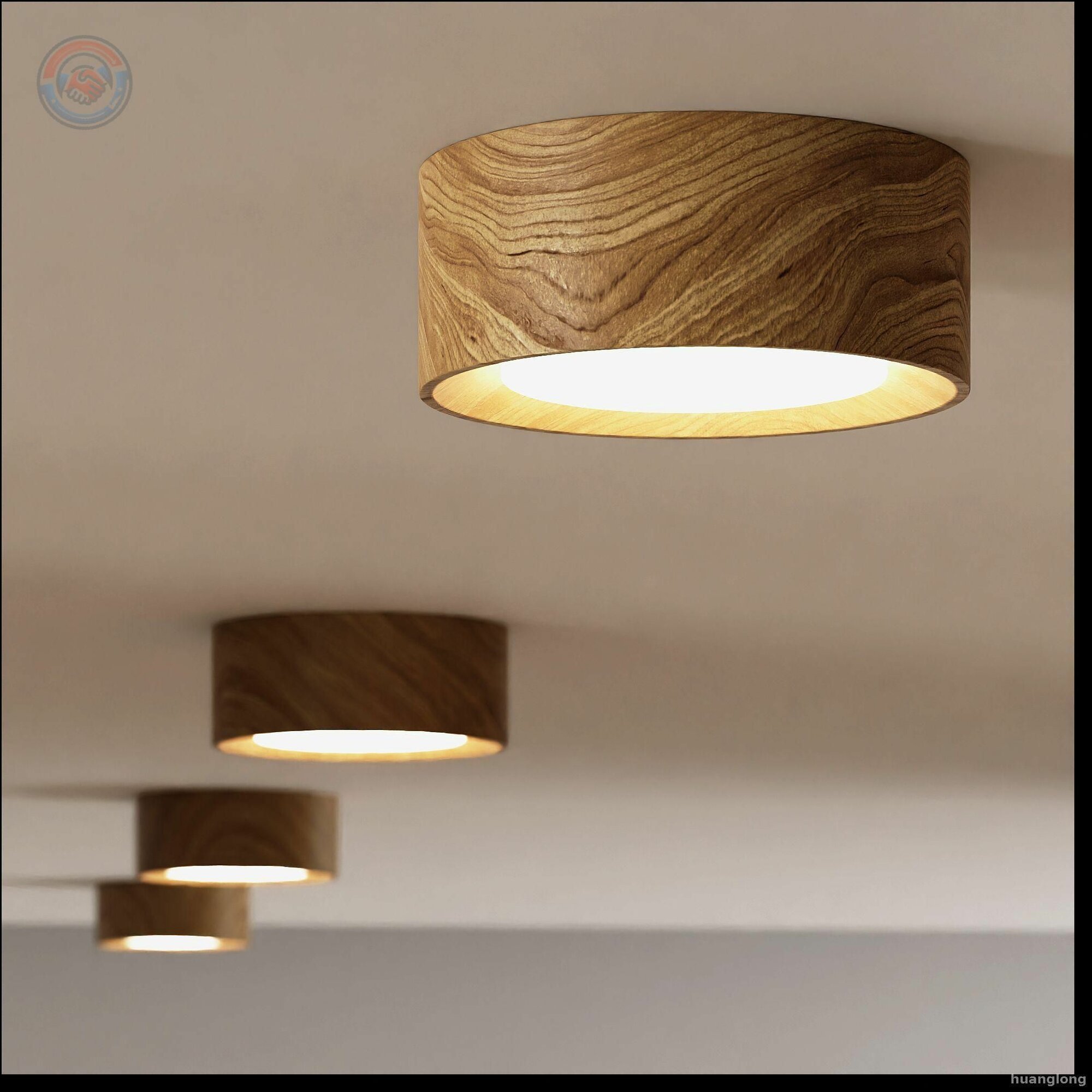 Потолочный деревянный спот из массива ильма, точечный светильник накладной для зала и спальни, натуральное дерево с маслом Osmo, уютное освещение