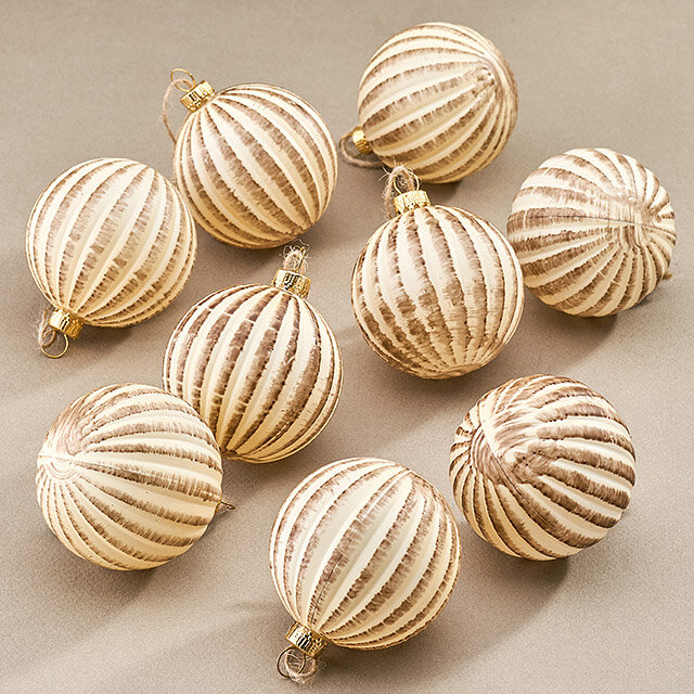 Елочные шары Гоннеза - Гави 6 см, 9 шт, пластик, Winter Deco, 1000616