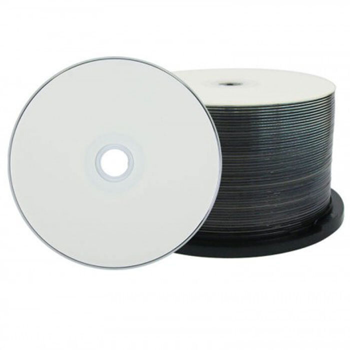 Компакт диск CD-R 8см 200мБ с полностью закрашенной поверхностью для струйной печати по 100 шт.