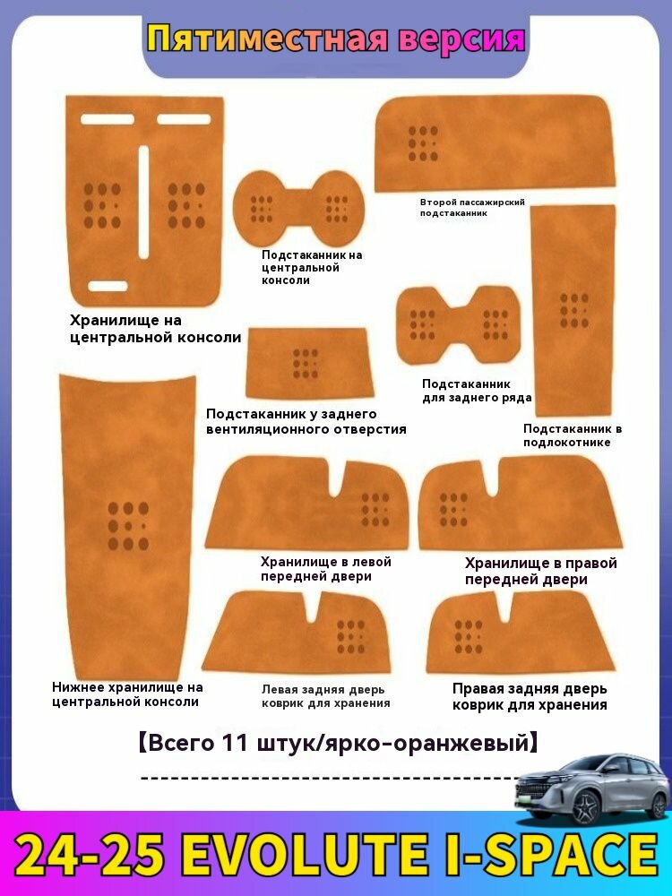 24-25 EVOLUTE I-SPACE Кожаная защитная накладка для салона автомобиля, evolute i-space Автозапчасти