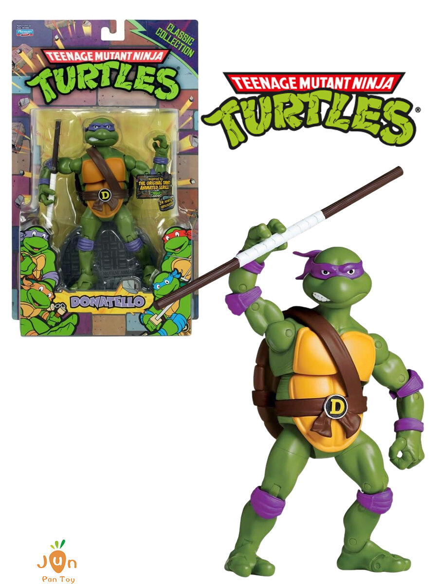 Мутанты Ниндзя Черепашки, Playmates Toys Teenage Mutant Ninja Turtles Donatello / Детские шарнирные игрушки-модели персонажей аниме, Содержит модели оружия и другие неожиданные аксессуары