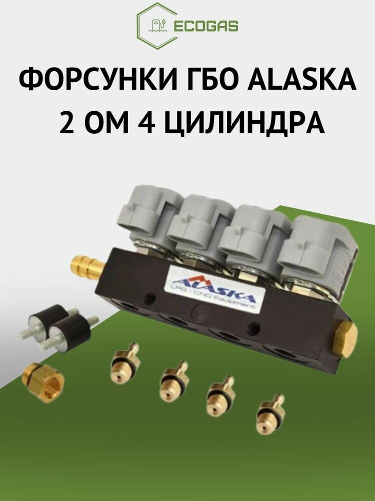 Форсунки ГБО ALASKA 2 Ом 4 цилиндра