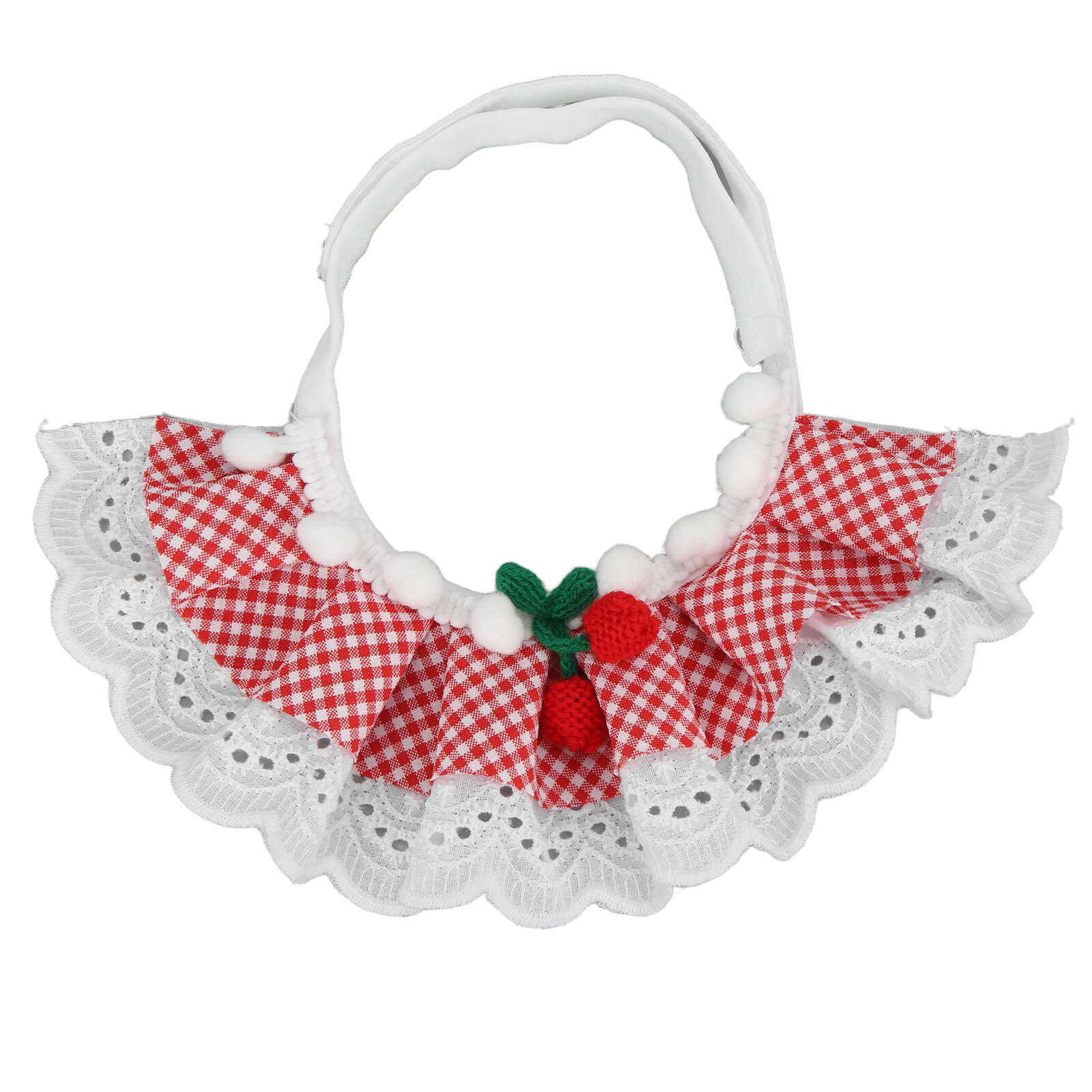 Шарф с кружевом для кошек, дышащий, мягкий и удобный, симпатичный, кружевной, принцесса, полотенце для слюней домашних животных, для маленьких и средних кошек и собак, красная сетка, размер S