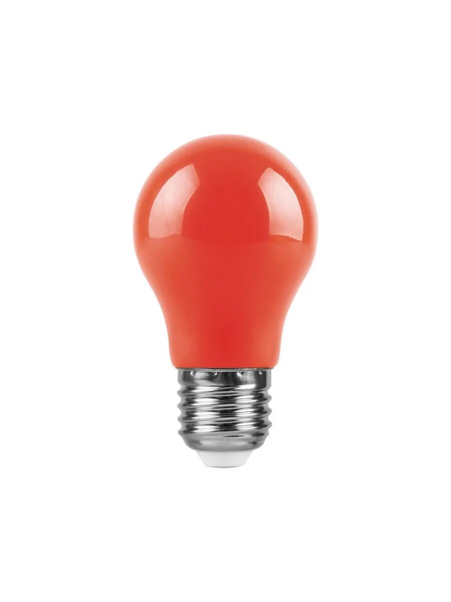 Светодиодная лампа 3 Вт E27 красная матовая