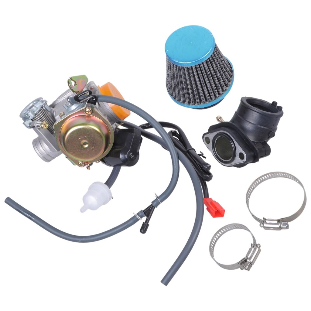 Прочный карбюратор объемом 150 куб. см для GY6 152QMJ 157QMI с воздушным фильтром и впускным коллектором