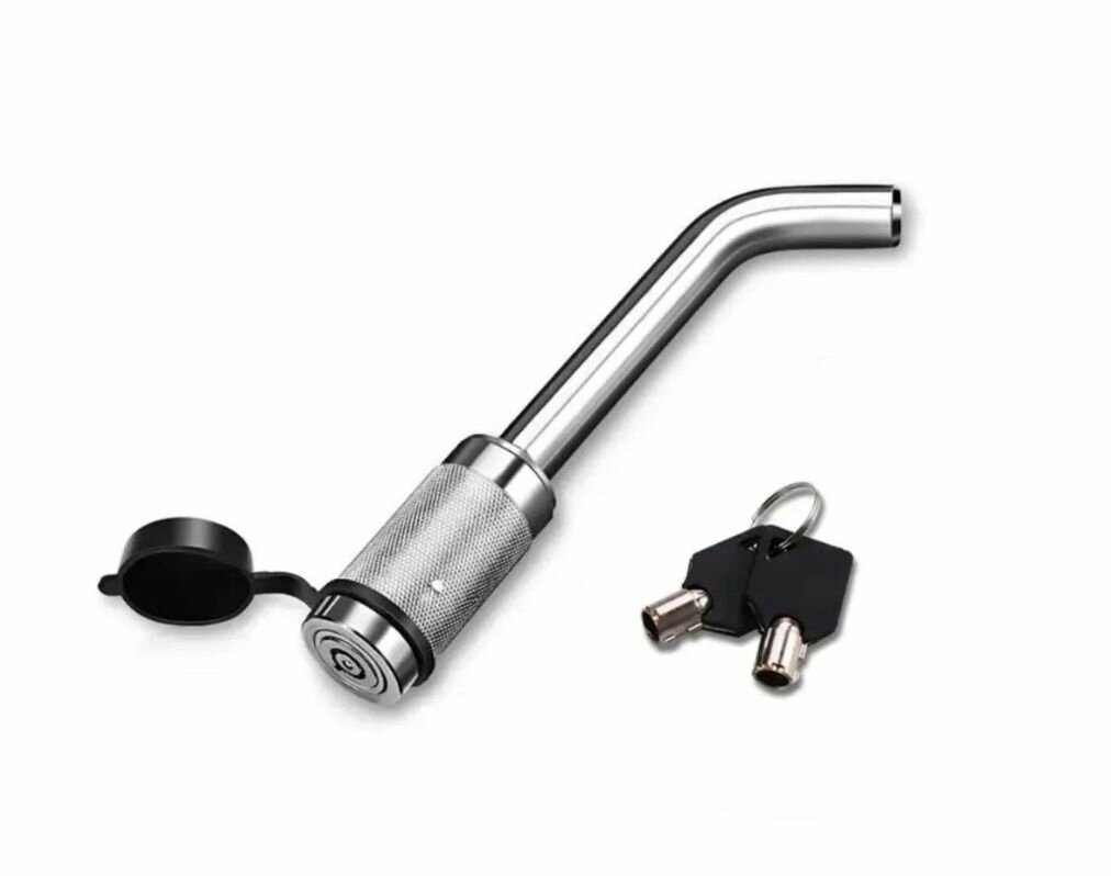 Палец фиксатор с замком для фаркопа 50х50 мм, американского типа изогнутый