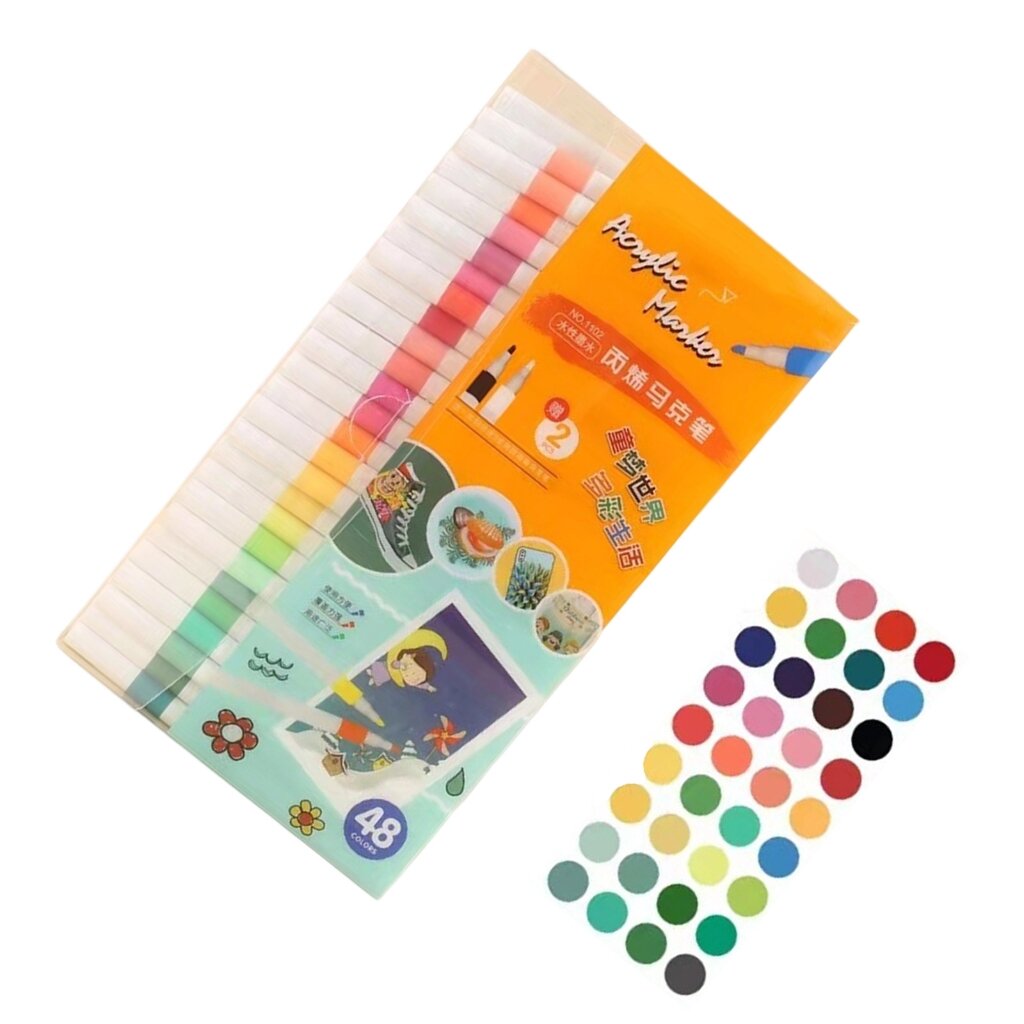 36/48/60 цветов Акриловые Фломастеры Акриловая ручка Граффити Фломастер Художественные принадлежности