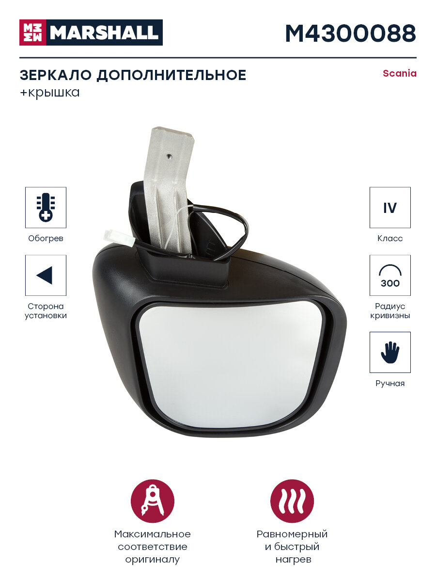 Зеркало дополнительное левое SCANIA