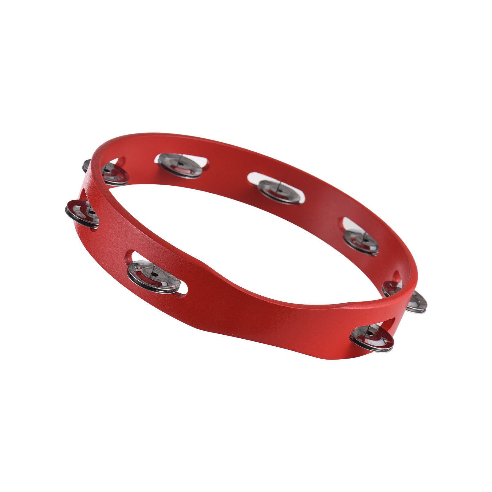 10-дюймовый бубен для взрослых, приятный звенящий звук, красные колокольчики с ручным заводом, деревянные металлические колокольчики, ударные инструменты для дома, школы, вечеринок