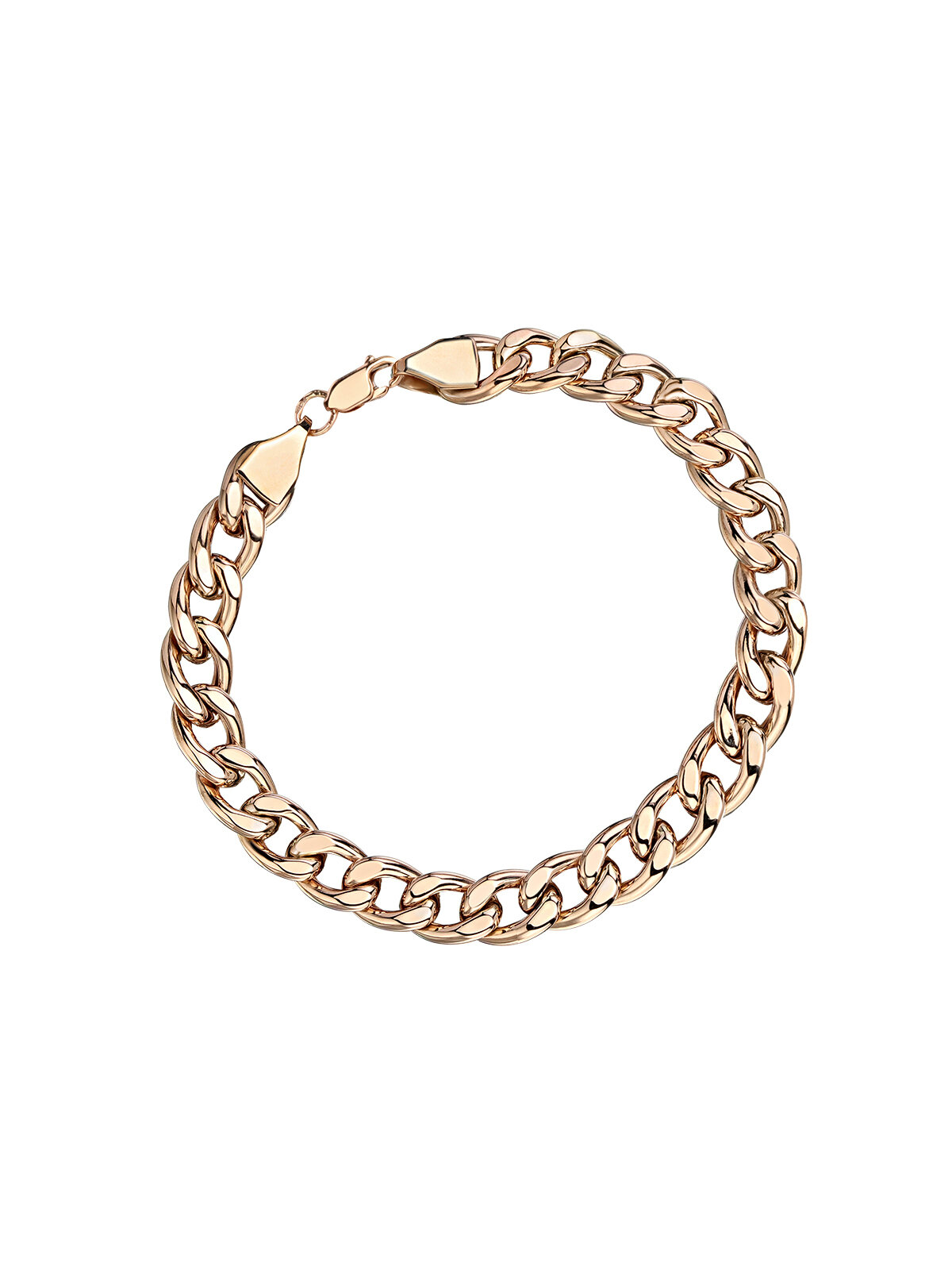 Браслет-цепочка, красное золото, 585 проба