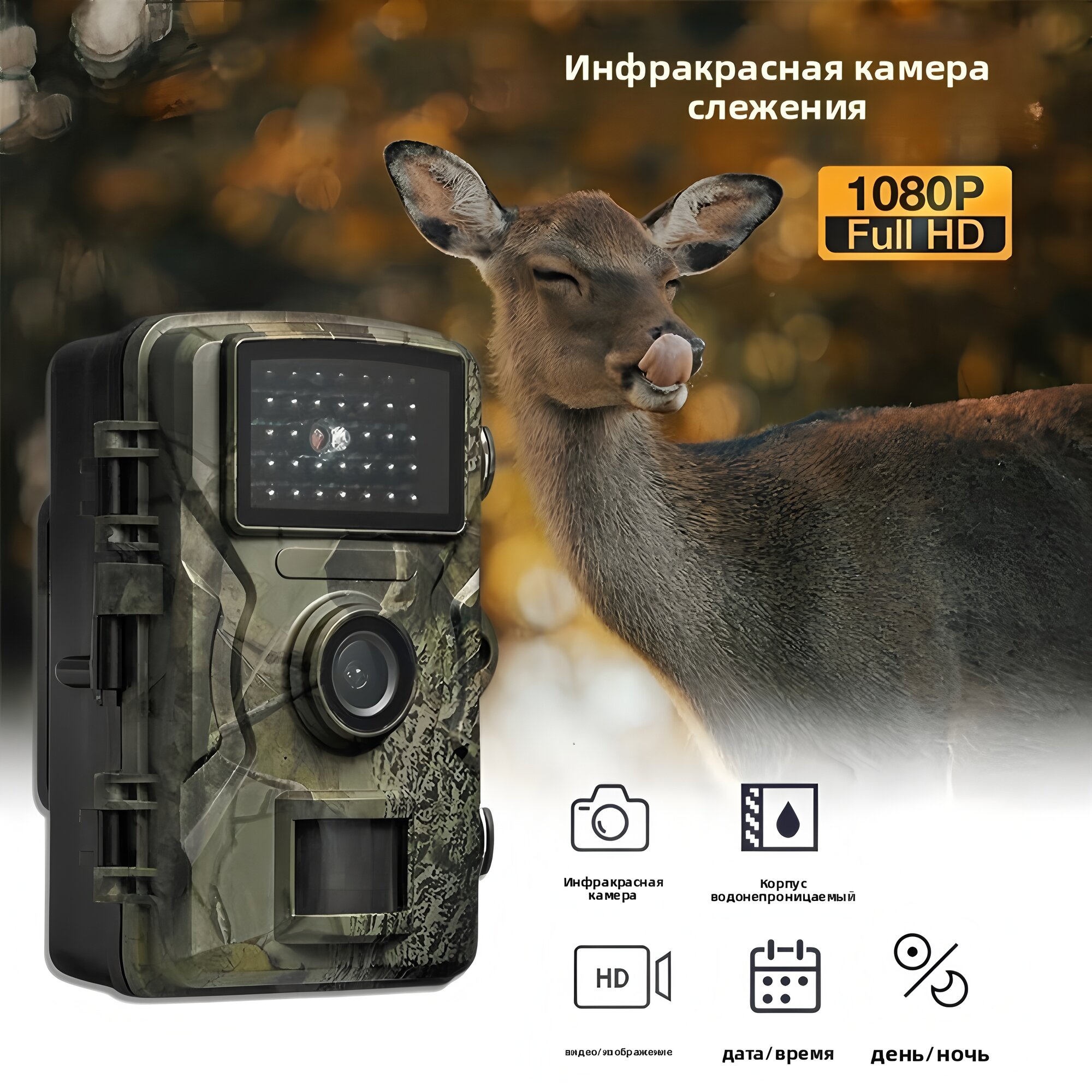 Охотничья камера наблюдения, ИК-ночное видение, водонепроницаемость IP66