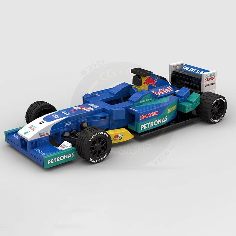 Гоночный автомобиль Формулы F1 MOC-83295 Sauber C22 в сборе, совместимый с развивающими игрушками LEGO, украшения модели автомобиля