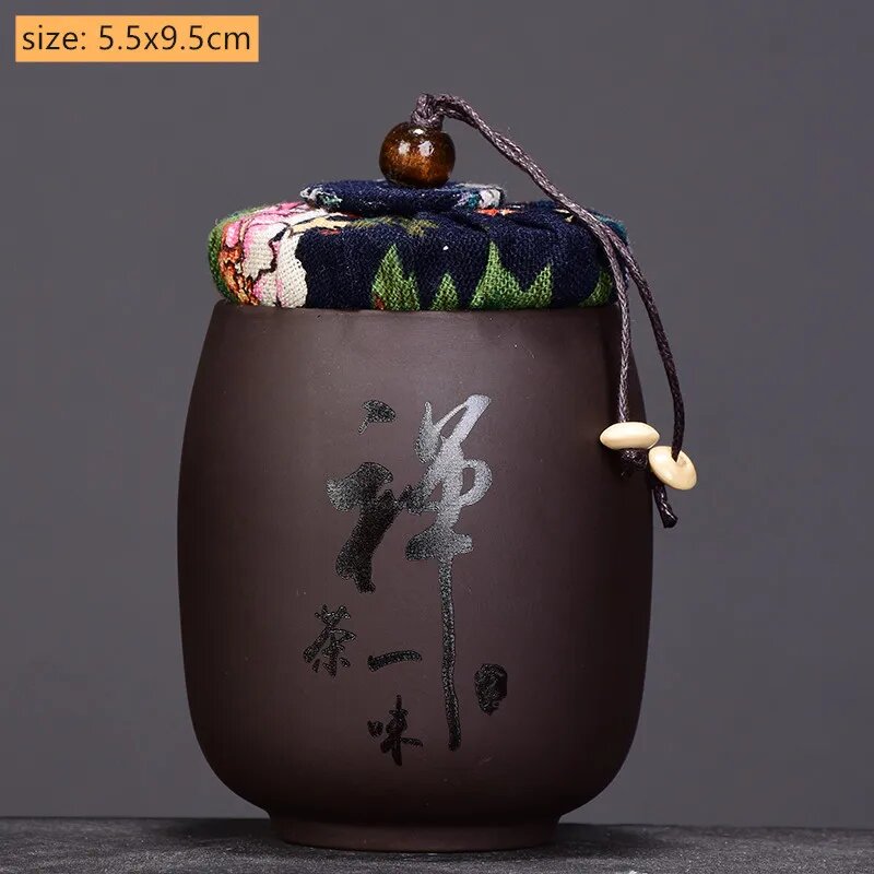 Китайская чайная банка из фиолетовой глины JINGDE TEA SET A3