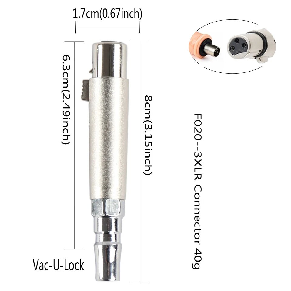 XLR разъем Vac-U-Lock F020, 40g