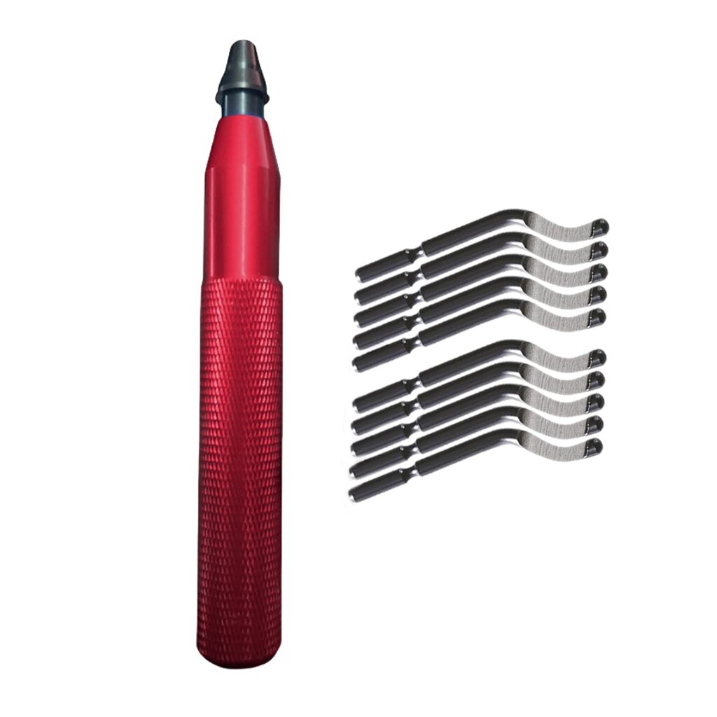 Удобная ручка для обрезки краев со сменными режущими элементами подходит для точной резки бумаги, пластика и ткани