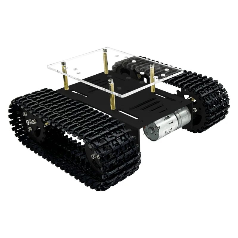 Hello Maker Mini T10 Черный Металлический Гусеничный Шасси для Arduino