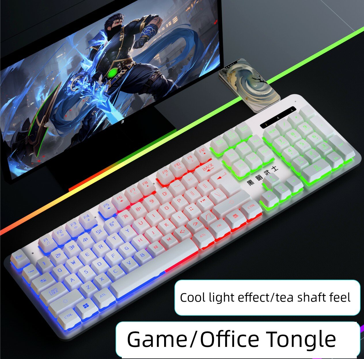 Механическая клавиатура и мышь для игр, настольных компьютеров, ноутбуков, проводные, для офиса, для набора текста, для