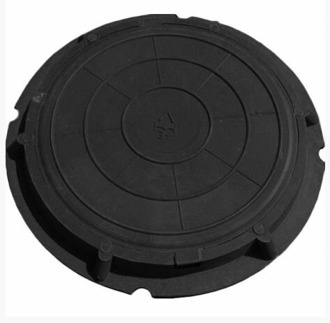 Люк полимерпесчанный круглый (черный) 1,5т