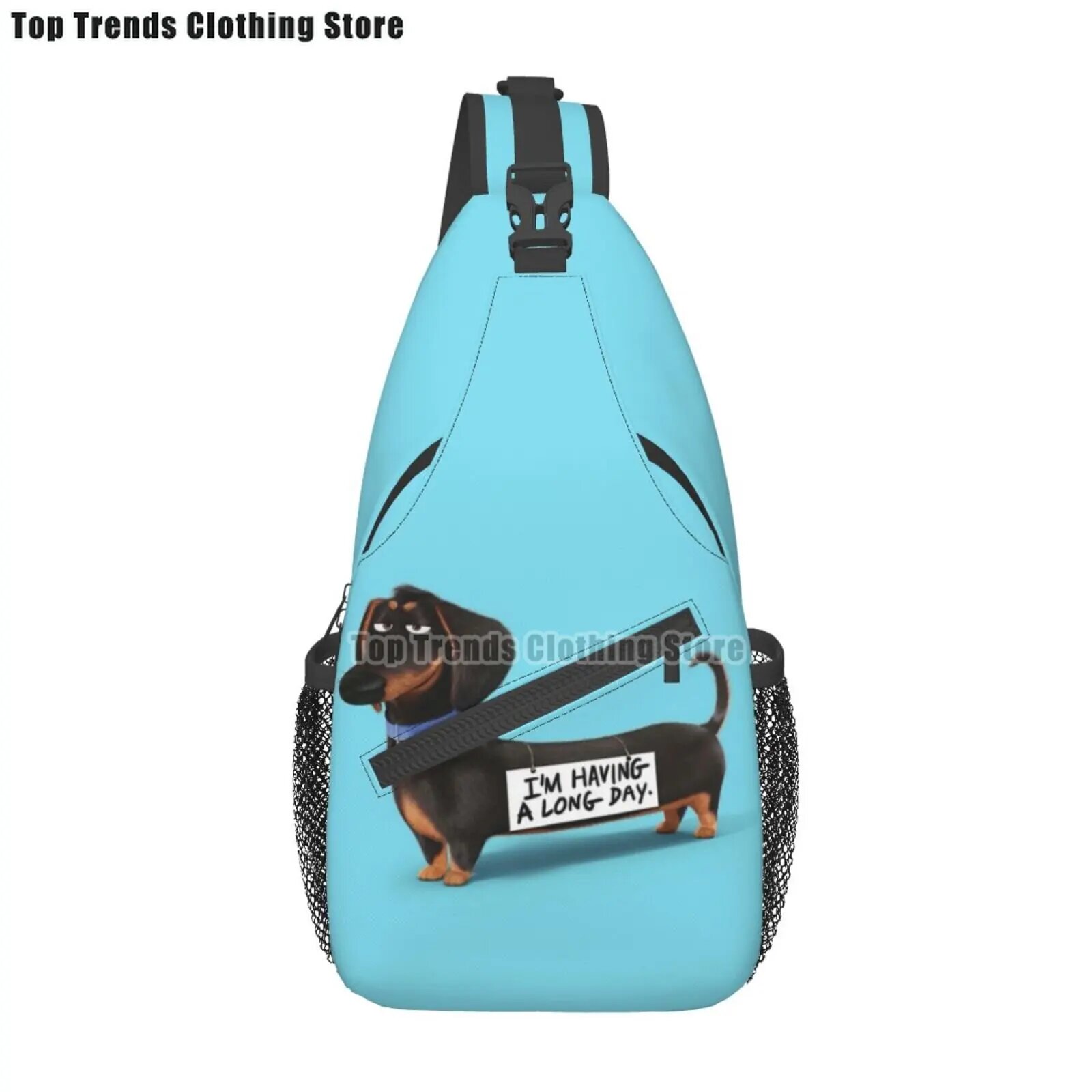 Fashion Gray Dachshunds Dackel Crossbody Sling Рюкзак-рюкзак The Wiener Dog Teckel Плечевая сумка для походов