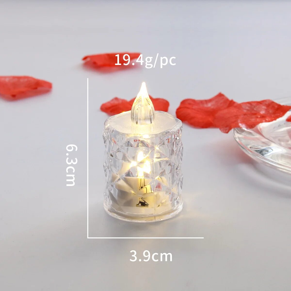Электронные свечи RnnTuu теплый свет 24-Pack, M-Crystal candle
