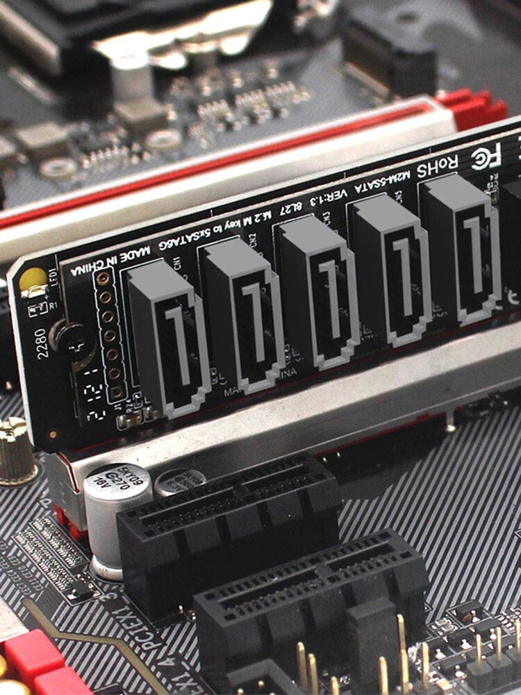 Адаптер M.2 M-Key к SATA 3.0 JMB585