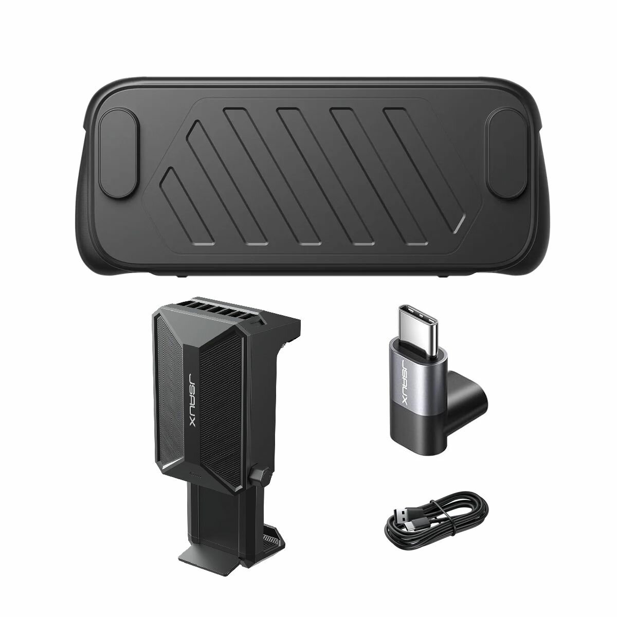 Чехол JSAUX Split (Набор с кулером) для Nintendo Switch 2, защитный кейс с подставкой, слотами для 10 картриджей и охлаждающим кулером для приставки Нинтендо Свитч 2 - PC0114