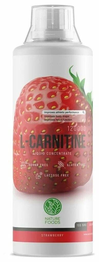 Nature Foods L-carnitine concentrate (1000 мл) (клубника) (без сахара)