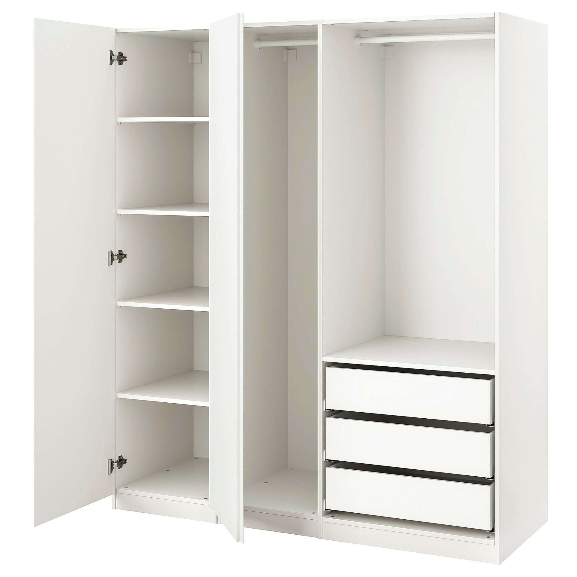Распашной шкаф PAX VIKANES (белый) NEW 160*45*230 см Фиеста Для одежды, в прихожую,