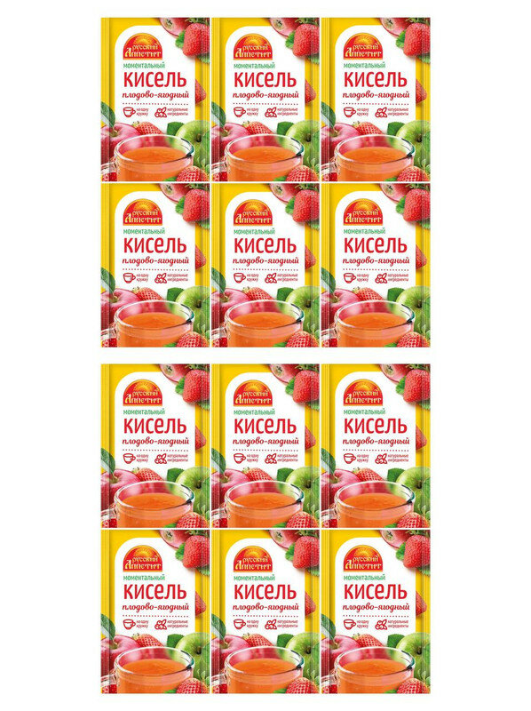 Русский Аппетит Кисель, плодово-ягодный, 30 г, 12 шт
