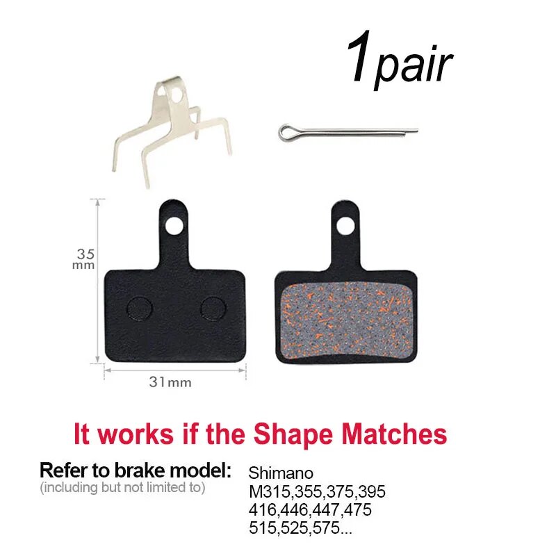 MTB тормозные колодки полуметаллические SHIMANO SRAM AVID HAYES Magura ZOOM Серый, 01S- 1pair