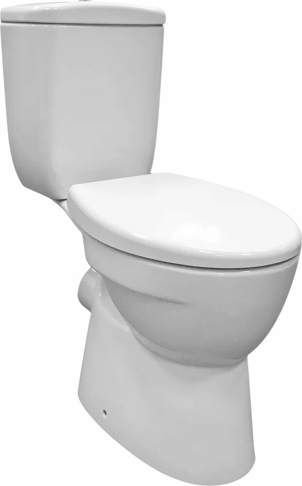 Унитаз-компакт напольный Jacob Delafon July фаянсовый, антивсплеск, белый, с нижним подводом, овальный, с прямым выпуском