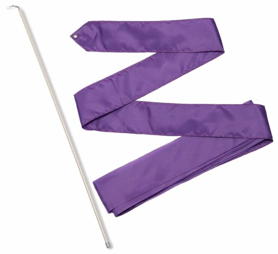 Лента для художественной гимнастики 4м с палочкой 50см INDIGO CE4 фиолетовая,