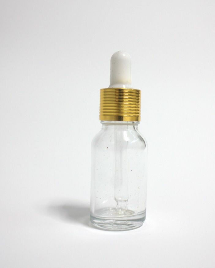 Бутылочка для хранения, с пипеткой, 15 мл, золотая 1шт