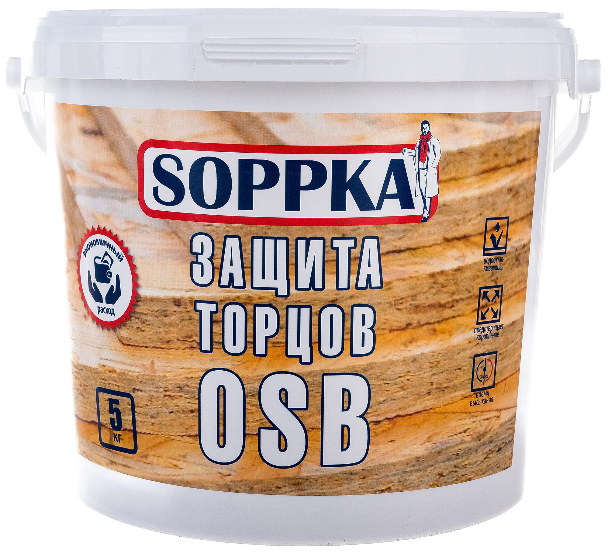 SOPPKA Состав для защиты торцов OSB 5кг. СОП-Торц5