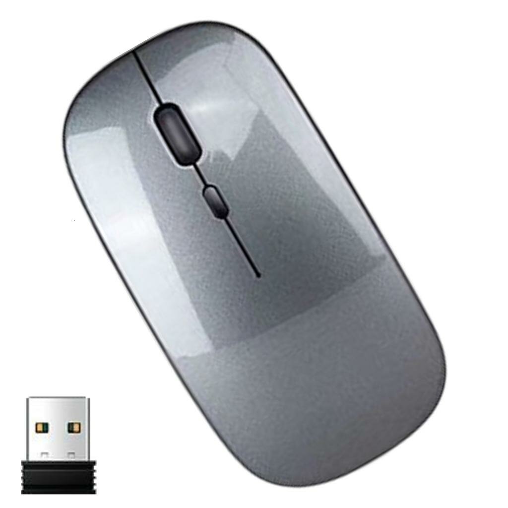Беспроводная Bluetooth-мышь для компьютера и планшета, Серебро - 2.4G и Bluetooth