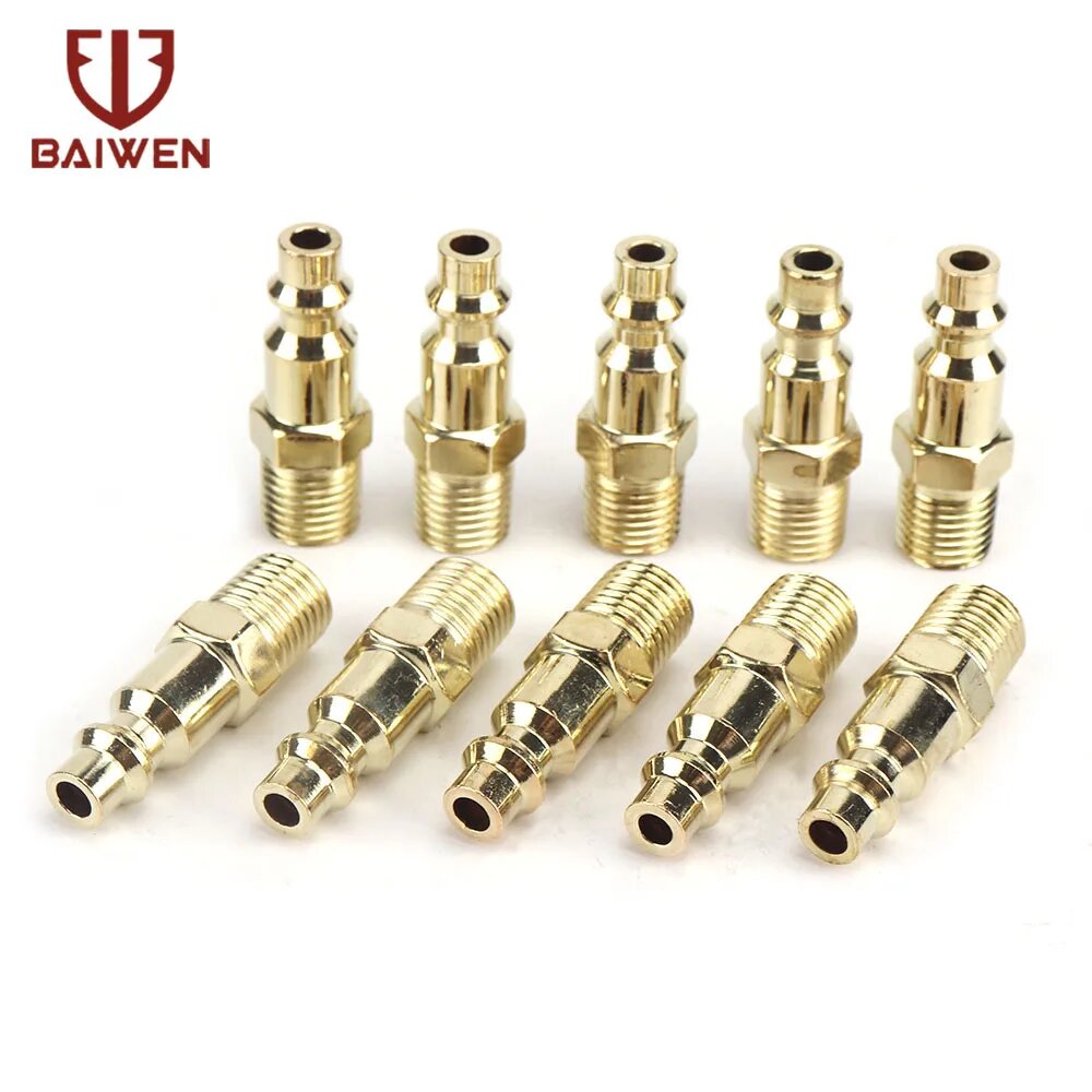 Быстроразъемный фитинг пневматический 1/4" NPT, 10шт