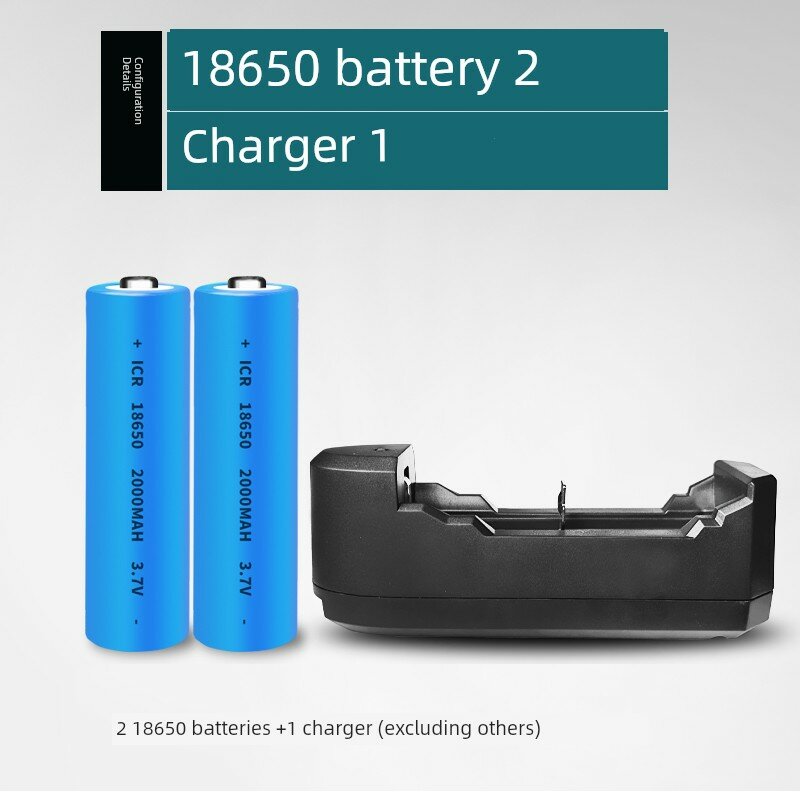 2x 18650 батареи с зарядным устройством для фонарей - набор высокой емкости